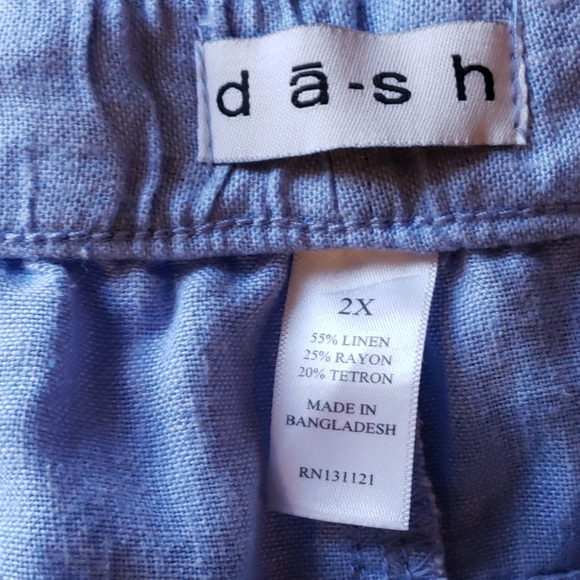 dash | Pants & Jumpsuits | Dash Light Blue Linen Capris | Poshmark